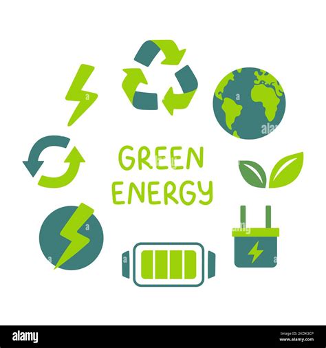 Green Energy Concept Icons Ecology And Environment Related Color Icon
