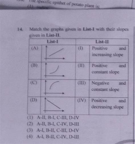 14 Match The Graphs Given In List I With StudyX