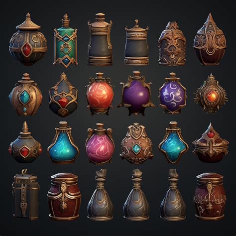 Premium Photo Illustration Of Game Item Collection Solid Color Detail