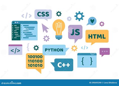 Concept Of Computer Programming Languages Or Developing Software
