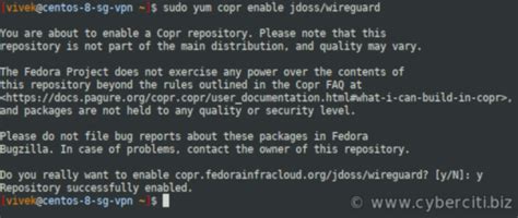 centos 8 set up wireguard vpn server nixcraft