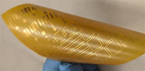 Fabricating Gold Electrodes On Flexible Polyimide Films