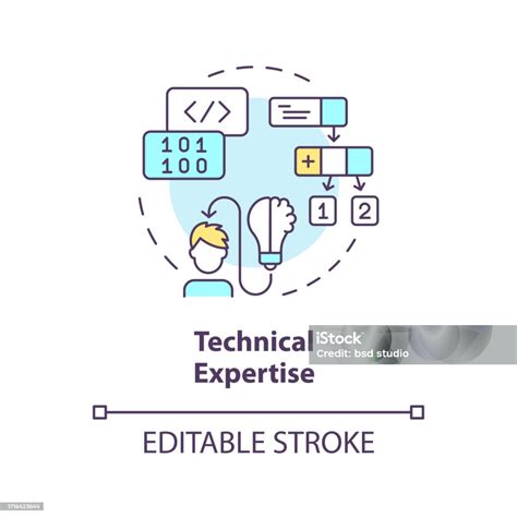 Colorful Thin Line Icon Technical Expertise Concept Stock Illustration Download Image Now Istock