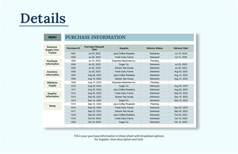 Business Supply Cost Tracker Template In Excel Google Sheets Download Template Net