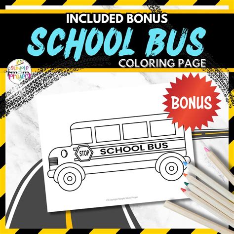 School Bus Craft Activity Printable Cut And Paste Template Digital