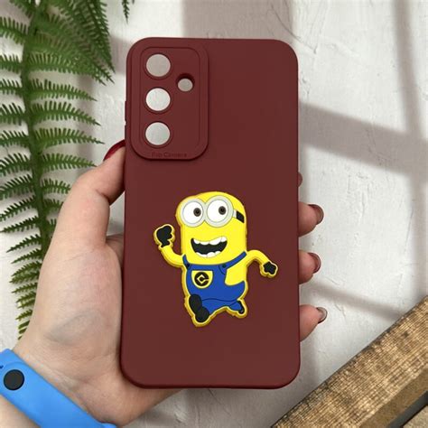 قاب گوشی Galaxy S23 Fe سامسونگ سیلیکونی عروسکی برجسته طرح مینیون محافظ