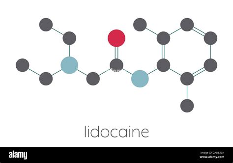 Lidocaine Local Anesthetic Drug Molecule Also Known As Xylocaine Or