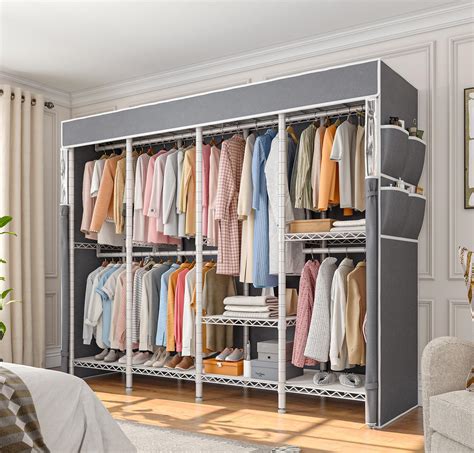 Raybee Heavy Duty Clothes Rack With Cover Loads 1100 Lbs