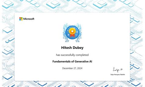 hitesh dubey on linkedin 1st step towards ai generative ai 😀