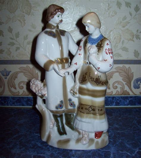 Винтаж СССР Винтажная Коллекционная Фарфоровая Статуэтка НЕВЕСТА СВАТОВСТВО Полонский
