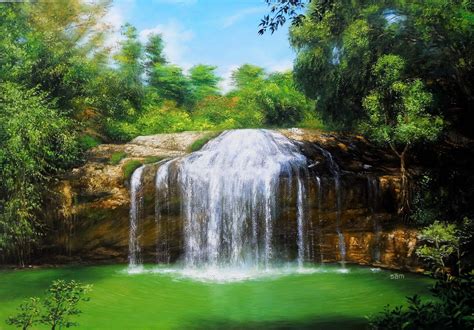 LÊ SÂM vẽ tranh sơn dầu tranh phong cảnh đẹp Việt Nam tranh sơn dầu