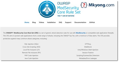Nginx Modsecurity And Owasp Crs