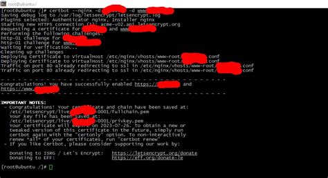 possibilities of using certbot for nginx web server