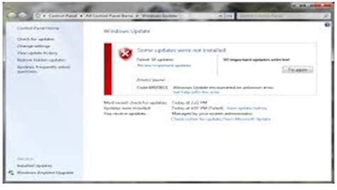 Getting Windows Update Error Code 800700c1 During Installation