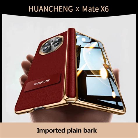 Luxury Leather Shockproof Hard Mobile Phone Case For Huawei Mate X G Smart Stand Full