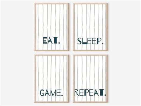 Eat Sleep Game Repeat Gaming Prints For Teens And Tweens Perfect A