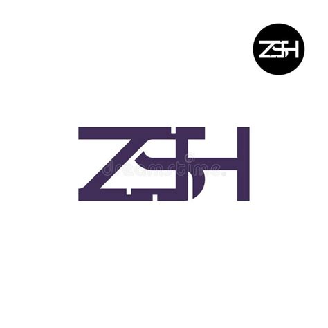 Zsh Logo Letter Monogram Design Stock Vector Illustration Of Brands