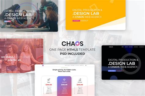 chaos creative parallax one page html template