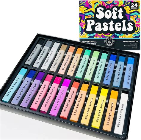 Non Toxic Soft Chalk Pastels Set 24 Vibrant Colors Australia Ubuy