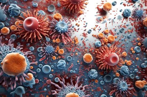 Premium Photo A Close Up Of A Bunch Of Different Colored Cells Generative Ai