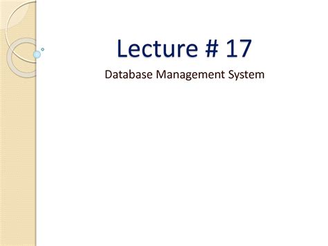 Solution Logical Database Design And The Relational Model Lecture 17