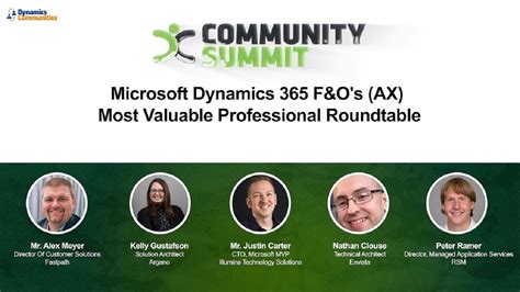 microsoft dynamics 365 fando s ax most valuable professional roundtable