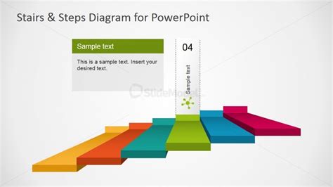 Network Step Stairs 6 Step Diagram For PowerPoint SlideModel