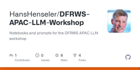Github Hanshenseler Dfrws Apac Llm Workshop Notebooks And Prompts For The Dfrws Apac Llm Workshop