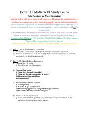 Econ Midterm Study Guide S Docx Econ Midterm Study Guide Bold Sections Are