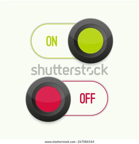 Toggle Switch On Off Position Button Stock Vector Royalty Free Shutterstock