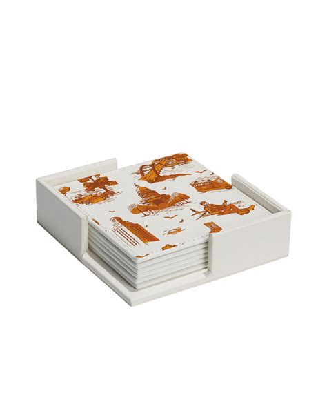 Houston Toile Coaster Set Colorful Prints Wallpaper Pajamas Home Decor And More