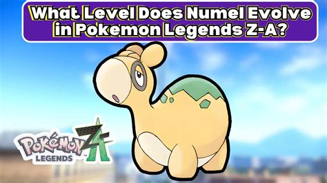 What Level Does Numel Evolve In Pokemon Legends Z A The Game Haus