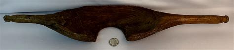 Lot Antique Primitive C 1800 Hand Carved Wood Shoulder Yoke Water