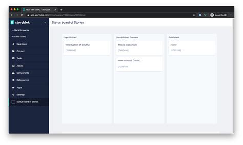 how to create custom app for storyblok with nuxt js and oauth2 storyblok