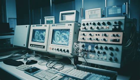 Futuristic Computer Lab With Advanced Medical Equipment Generative Ai