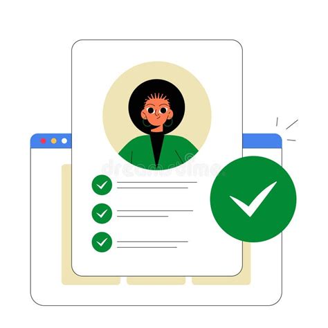 Online Profile Verification Flat Vector Illustration Symbolizing Digital Identity Secure Login