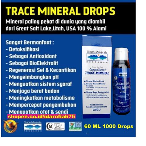 Jual Trace Mineral Cmd Impor Usa 1000 Tetes 60 Ml Shopee Indonesia