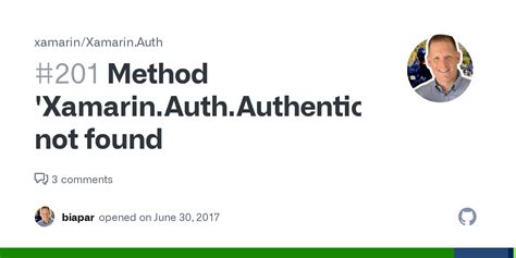 method xamarin auth authenticator getui not found · issue 201