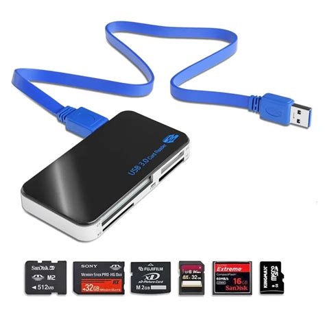USB Compact Flash Adapter All In CF MicroSD MS XD Universal Memory Card Reader Design For