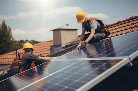 Carrying Photovoltaic Solar Module Outdoors Helmet Hardhat Worker Premium Ai Generated Image