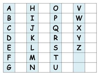 Letter Grid Lettering Writing Activities Word Study