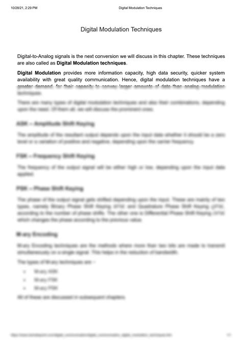 SOLUTION Digital Modulation Techniques Studypool