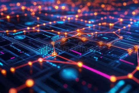 Data Flow Analysis And Visualization Digital Environment Graphic Design Abstract Technology