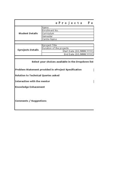 Eproject Feeback Form Nguyen Thi Thao Uyen Pdf