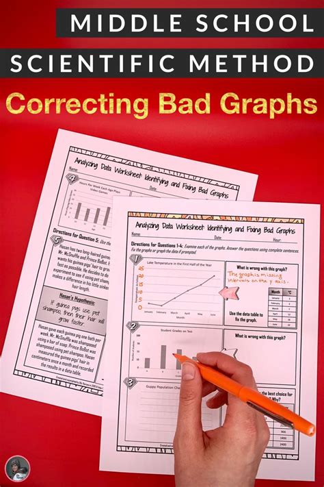 Analyzing Data Worksheet A Scientific Method Graph Analysis Activity