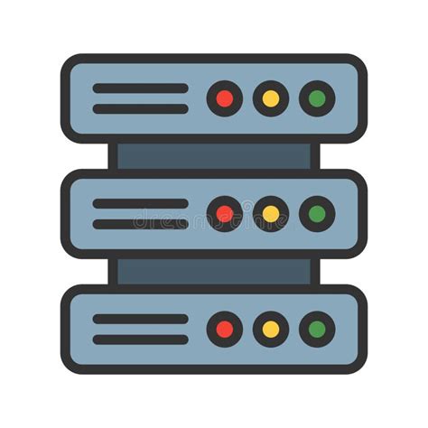 server icon vector image stock vector illustration of host 280530128