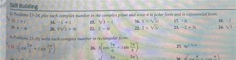 Solved Skill Building In Problems 13 24 Plot Each Complex