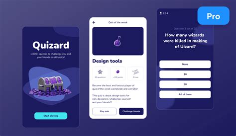 Quiz App Ui Design Template Quiz App Ui Uizard
