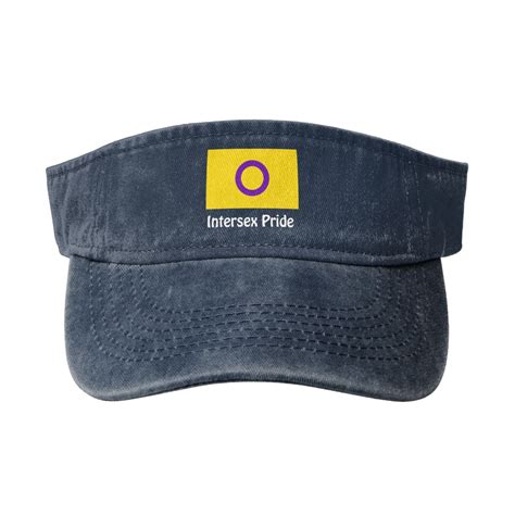 Intersex Pride Flag Hats Cotton Ball Caps Empty Top Baseball Sun Cap