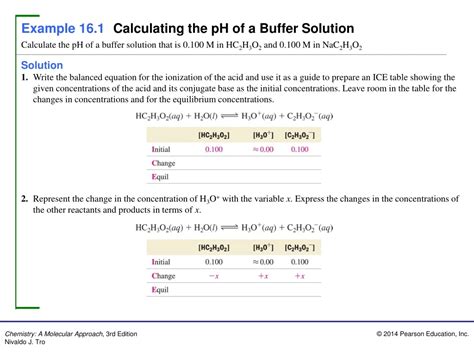 PPT Example Calculating The PH Of A Buffer Solution PowerPoint Presentation ID